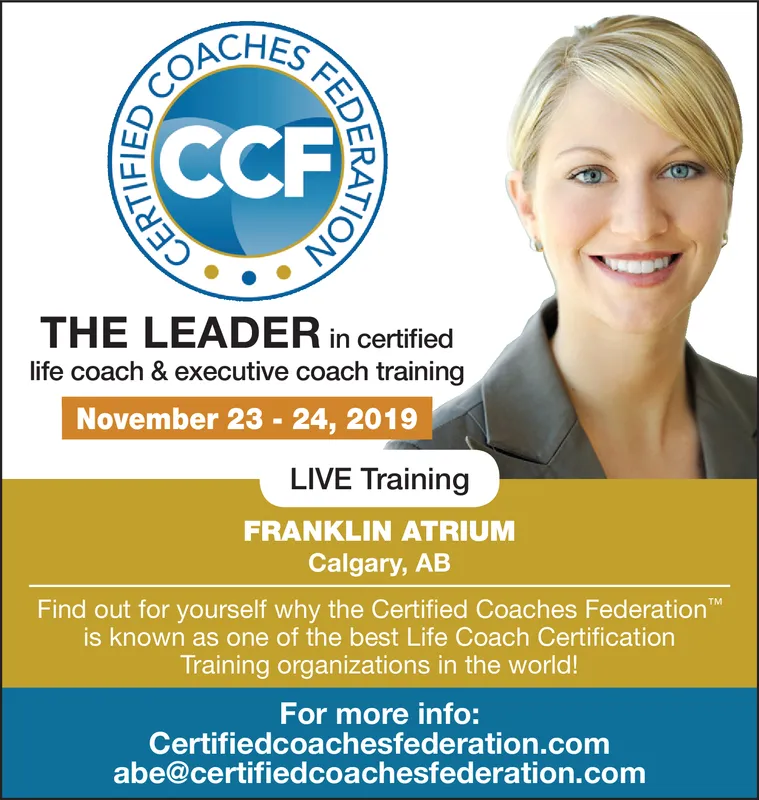 MONDAY, SEPTEMBER 16, 2019 Ad - Certified Coaches Federation - Calgary Star