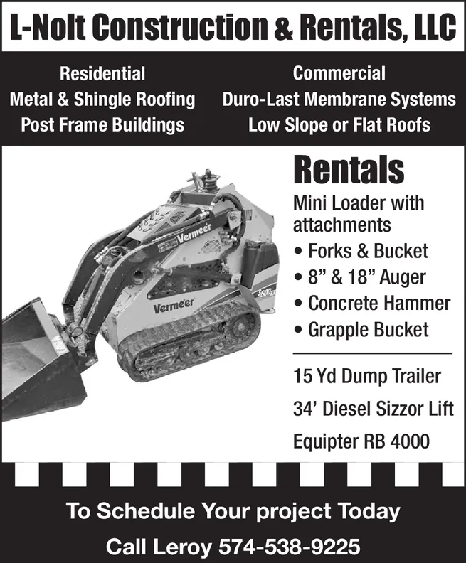 TUESDAY, OCTOBER 1, 2019 Ad - L-Nolt & Sons LLC - Pilot-News
