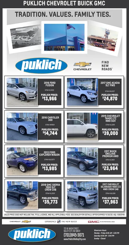FRIDAY, NOVEMBER 13, 2020 Ad - Puklich Chevrolet Buick GMC - Valley ...