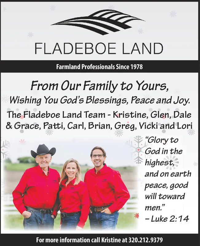 TUESDAY, DECEMBER 20, 2022 Ad - Fladeboe Land - West Central Tribune