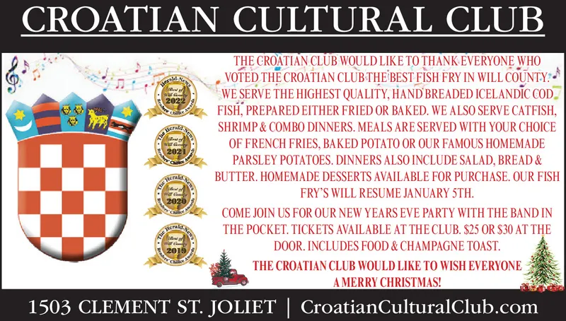 THURSDAY, DECEMBER 21, 2023 Ad - Croatian Cultural Club - The Herald-News