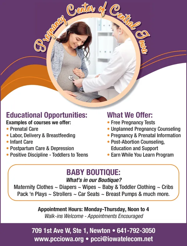 FRIDAY, JUNE 28, 2024 Ad - Pregnancy Center of Central Iowa - Newton News