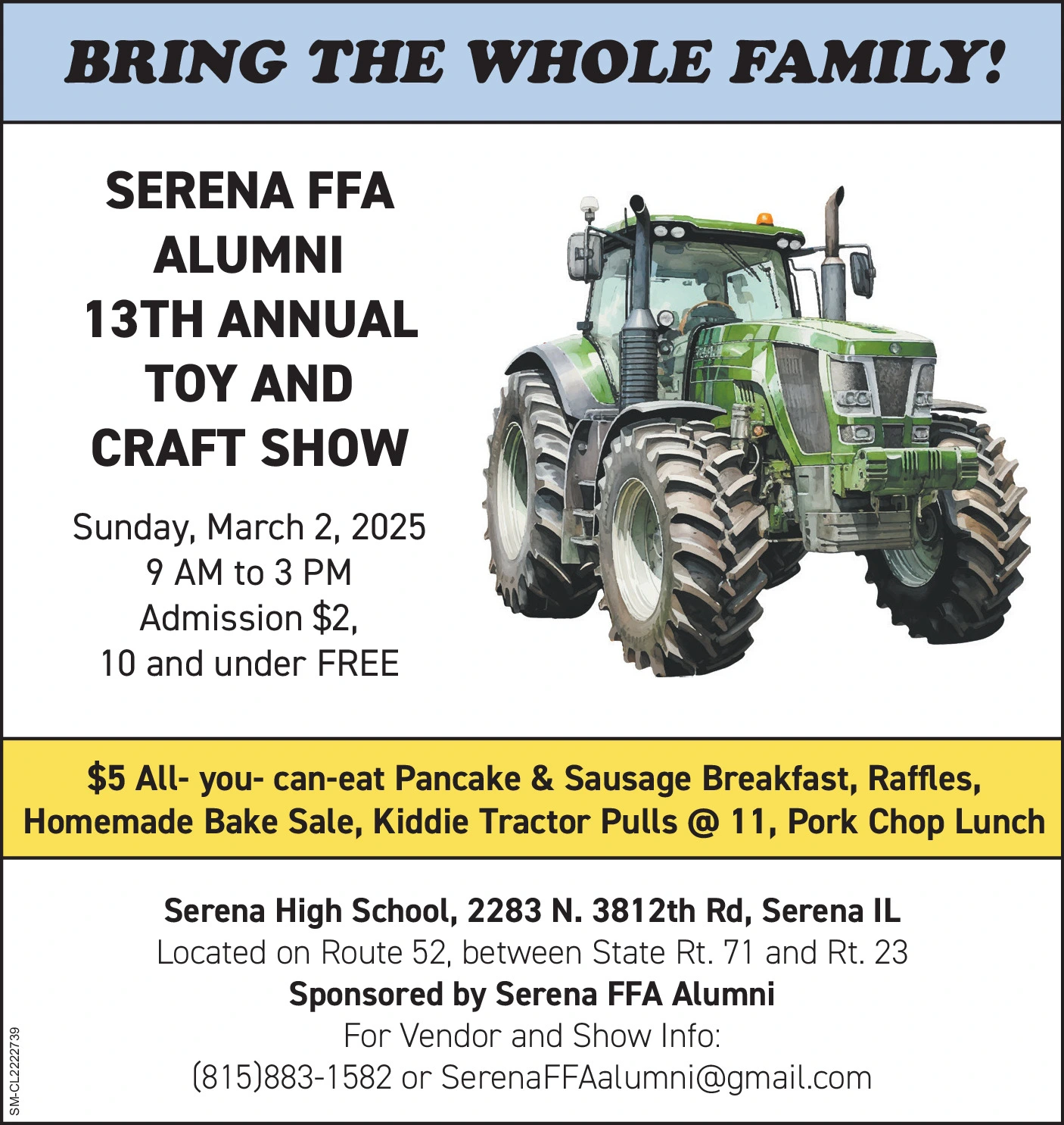 SATURDAY, FEBRUARY 22, 2025 Ad - Serena High School FFA Alumni - Daily ...