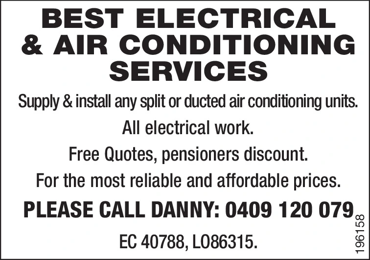 FRIDAY, JANUARY 9, 2026 Ad - Best Electrical Services - Illawarra Mercury