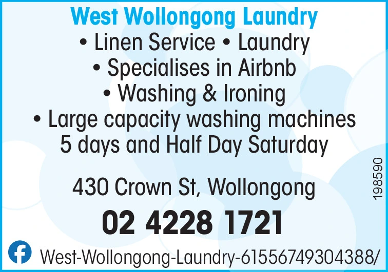 FRIDAY, JANUARY 9, 2026 Ad - West Wollongong Laundry - Illawarra Mercury