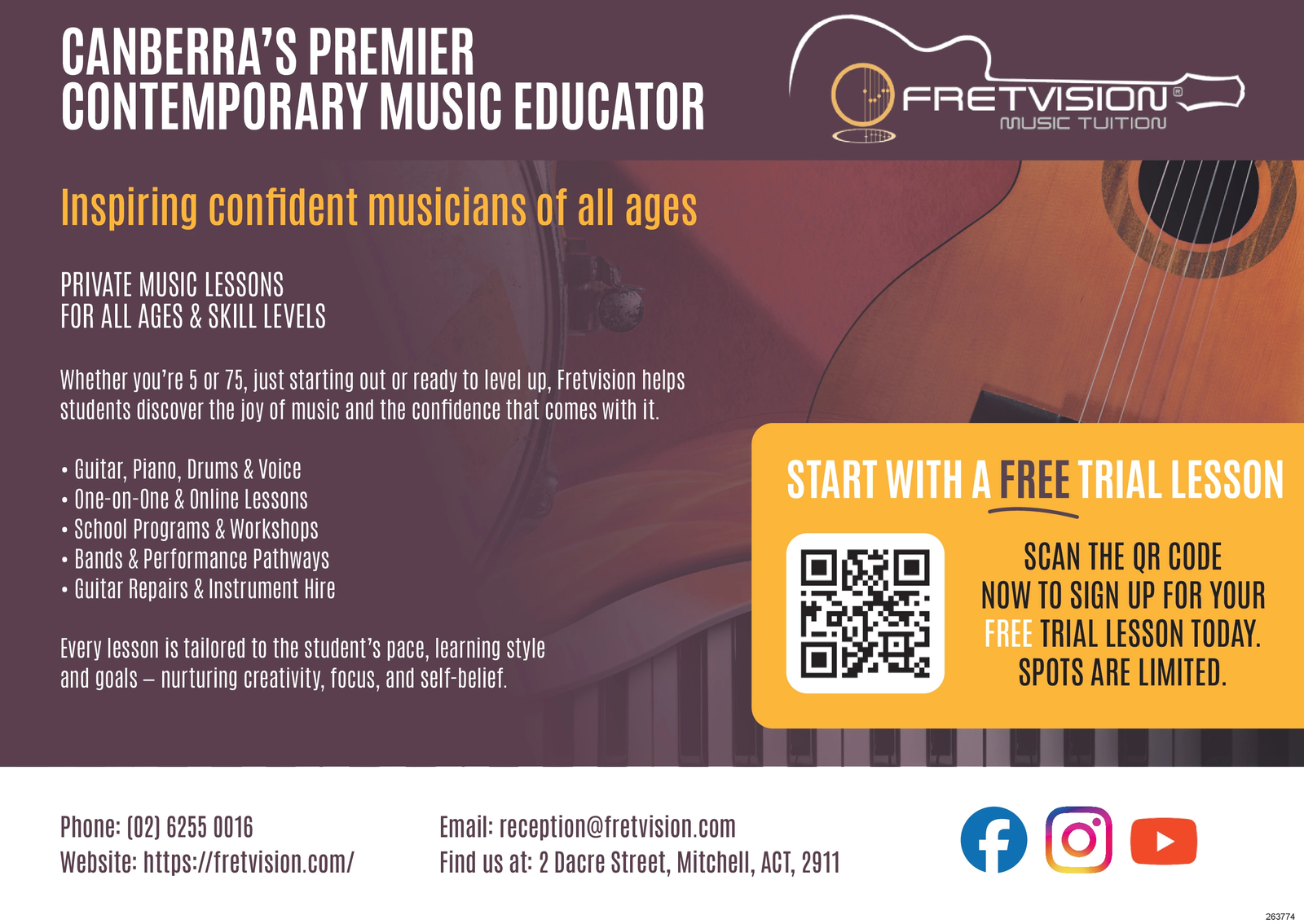 Fretvision Music Tuition - Mitchell ACT 2911